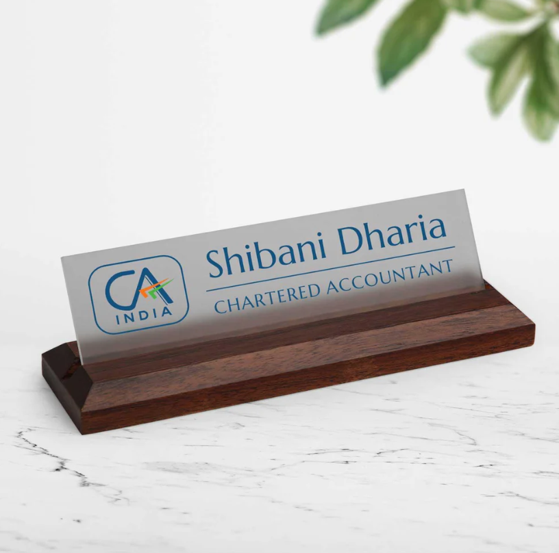 CA (Chartered Accountant) - Desk Name Plate – TangyOak