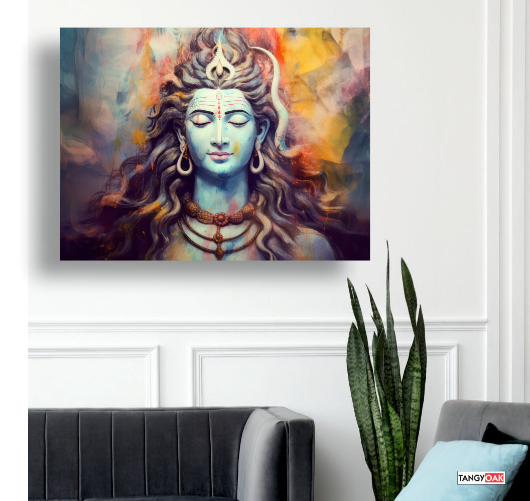Mahadev Lord Shiva - Canvas Wall Painting Frame – TangyOak
