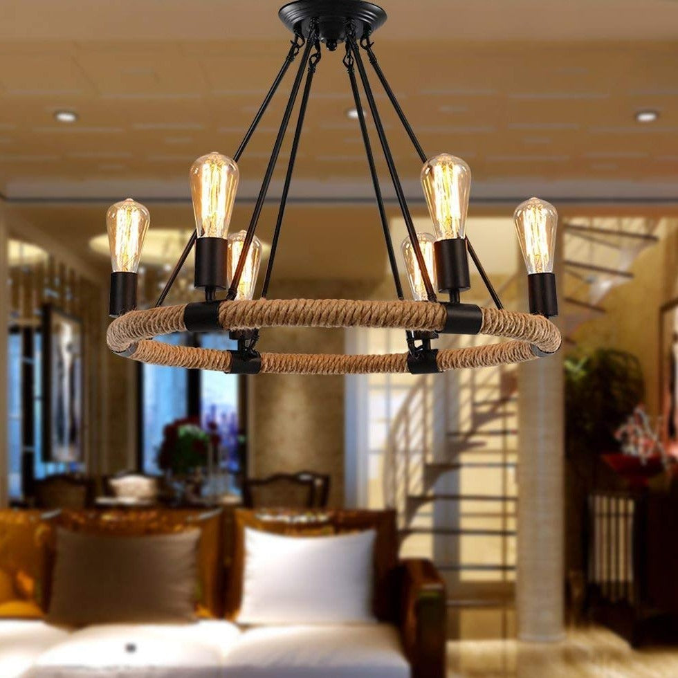Hemp Ceiling Light / Chandelier – TangyOak