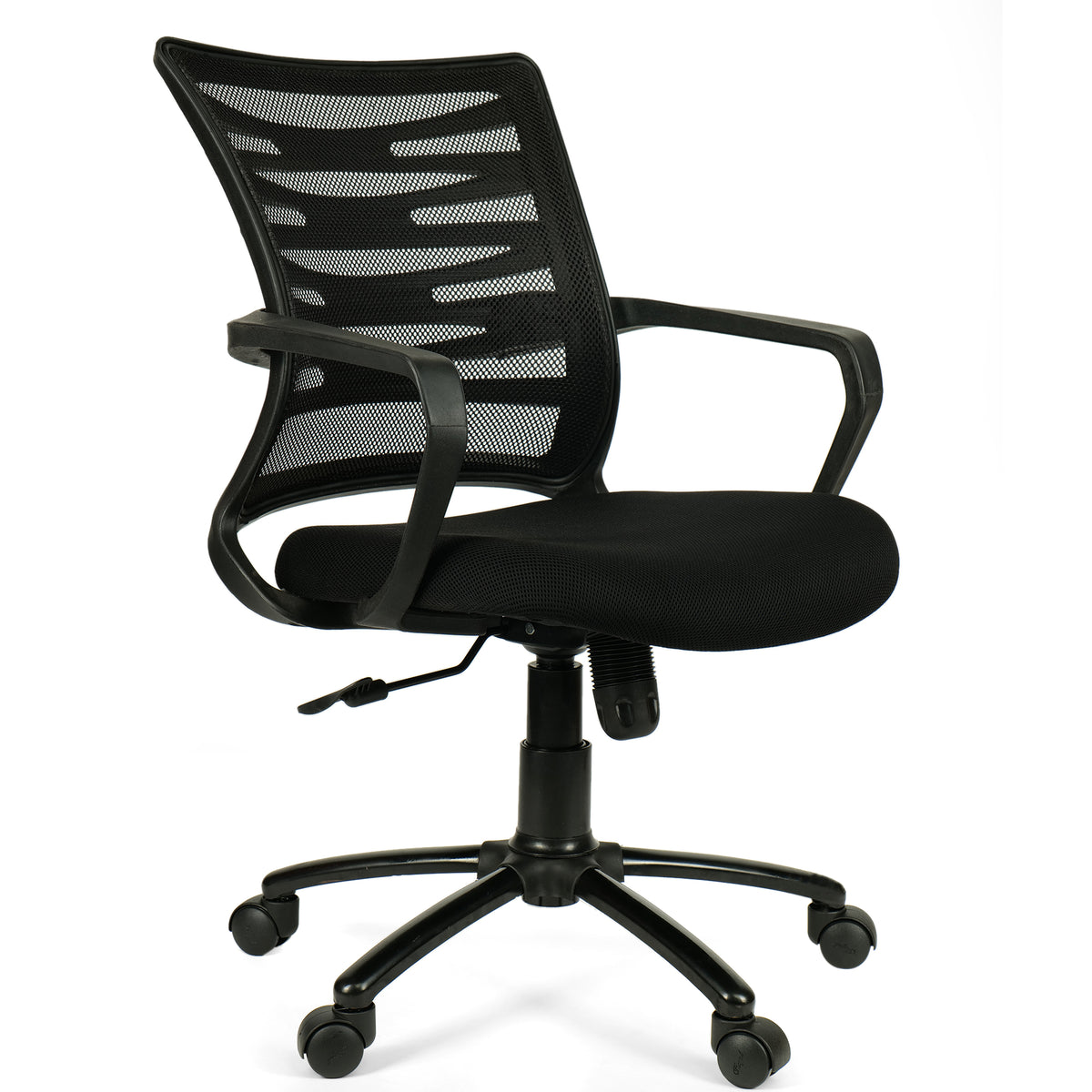 Apollo Low Back Office Chair with Mesh Back and Fixed Arms – TangyOak